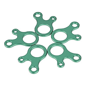 20pcs Tent Guy Lines Tensioners Ultralight Aluminium Alloy Rope Guylines Adjuster 3Hole Quick Knot Tent Cord Runner Fastener Wind Rope Buckle for Camping Hiking Backpacking Outdoor Activity (Green)
