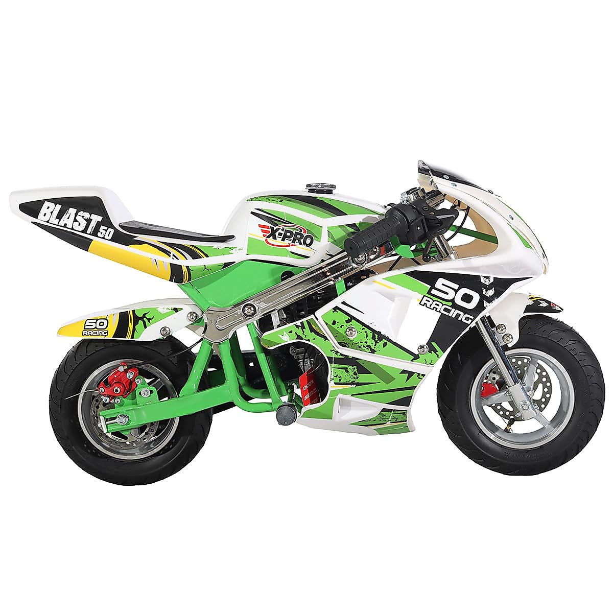 X-PRO Blast Mini Gas Pocket Bike, Kids Mini Bike, Gas-Powered Mini Pocket Motorcycle, Perfect Mini Pocket Bike for Kids(Green)
