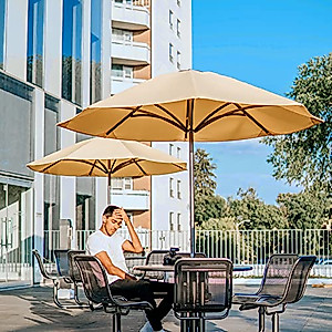 SAVITA 2pcs Table Umbrella Hole Ring, Outdoor Patio Table Umbrella Hole Insert Plug Silicone Umbrella Replacement Parts for 2-2.5 Inch Patio Table Hole, 1.5" Pool Umbrella Adapter (Black)