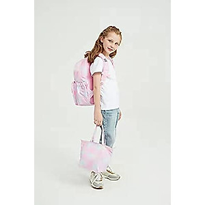 Girls Backpack With Lunch Box,Cute Girl's Backpack Toddler Hiking Backpack Set Pink Backpack for Girls Kindergarten Preschool Elementary with Lunch Box and Pencil Box