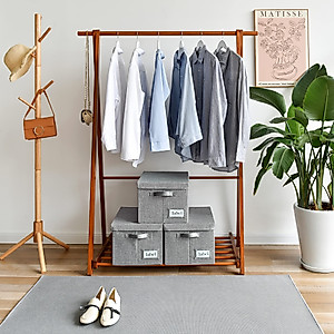 GRANNY SAYS Bundle of 3-Pack Lidded Closet Storage Bins & 3-Pack Rectangle Storage Bins with Lids