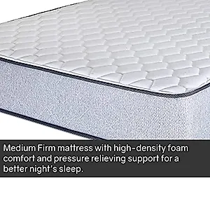 Greaton, 5/7/8/10 Inch Medium Firm High Density Foam Mattress, Comfortable Mattress for Cooler Sleep Supportive & Pressure Relief, Full XL, White