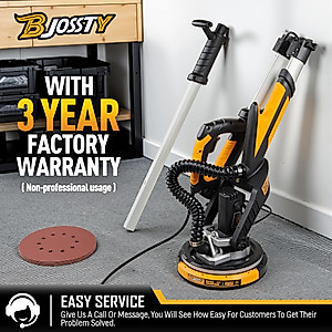 Drywall Sander with Vacuum Dust Collector, High Power 7-AMP Electric Sander for Drywall, 99% Dust Removal, 7 Variable Speed 900-1800RPM, Dustless Wall Sander for Drywall, Popcorn Ceiling etc