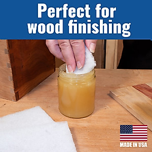 Peachtree Woodworking Supply 10 Pack of White Non Scratch Non-Woven Pads for Cleaning/Polishing and Multi Purpose Use in Your Home •Workshop or DIY Garage Shop Made in The USA