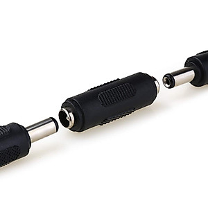 MOBOREST 12V 5.5mm x 2.1mm DC Power Connector Adapter, 12/24V Female to Female Power Jack Socket for Led Strip CCTV Security Camera Cable Wire Ends Plug Barrel -2PCS