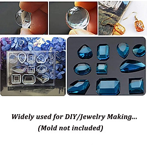 Epoxy UV Resin Clear Hard,ONGHSD UV Jewelry Resin Glue Sunlight Ultraviolet Curing Resin Crystal Liquid for DIY/Kids Craft Jewelry Making Supplies Mold Not Included (60g/2.12oz)