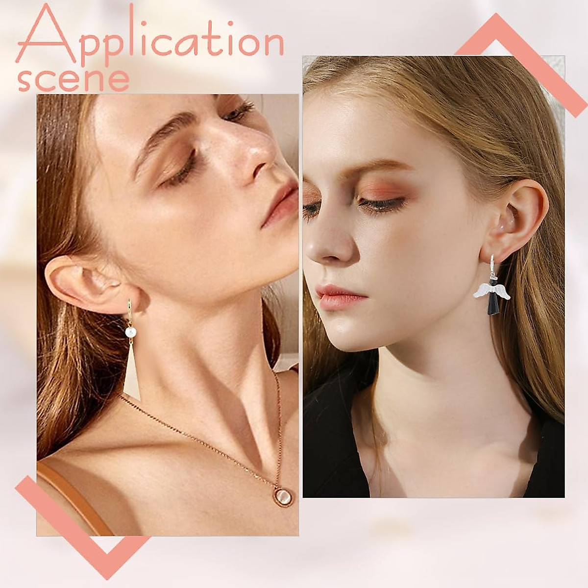 CREATCABIN 2 Colors 48Pcs Leverback Earwires Leverback Earring Hooks Kit 18k Gold Plated Sterling Silver Dangle Earwire Findings with Horizontal Loops Jump Rings for Earring Making Accessories