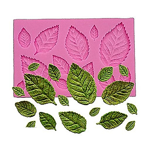 Leaf Mold Silicone Leaves Fondant Molds,Tree Leaves Mold for Cake Decoration,Maple Leaves Candy Mold,Cupcake Topper,Polymer Clay,Crafting,Chocolate,Resin Mold