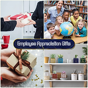 Sieral 6 Pcs Teacher Plant Gifts Thank You for Helping Me Grow Gifts Succulent Pots Appreciation Gifts for Employee Volunteer Ceramic Plant Pots with Drainage Holes, Plants Not Included(2.56 Inch)