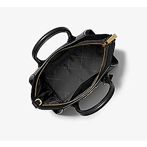 Michael Michael Kors Avril Small Logo Top-Zip Satchel - Black