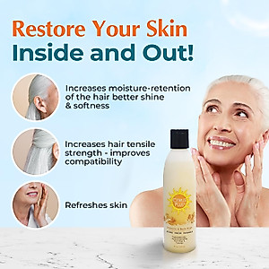 Deodorizing Citrus Plus Elder Shampoo and Body Wash by BoaVida with new leak-proof caps, Soap Made with Persimmon to Treat the Presence of Nonenal and Remove Old Person Smell, 8 oz