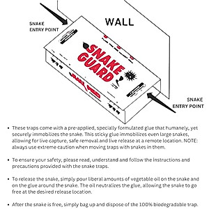 Snake Guard® Snake Trap by Wildlife Control Supplies – Weather Resistant Zero Contact Snare – Safe & Effective - for Commercial & Residential Use – Great for Basements, Garages & Sheds