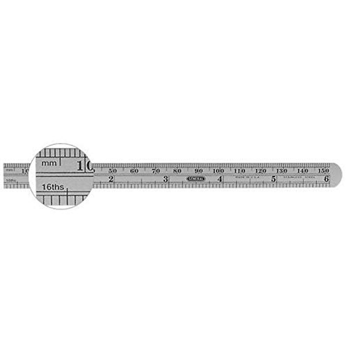 General Tools 305ME 6 x 15/32 Flex Precision Stainless Steel Rule