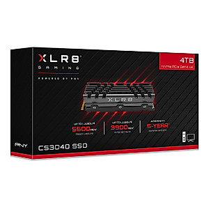 PNY XLR8 CS3040 4TB M.2 NVMe Gen4 x4 Internal Solid State Drive (SSD) with Heatsink - M280CS3040HS-4TB-RB