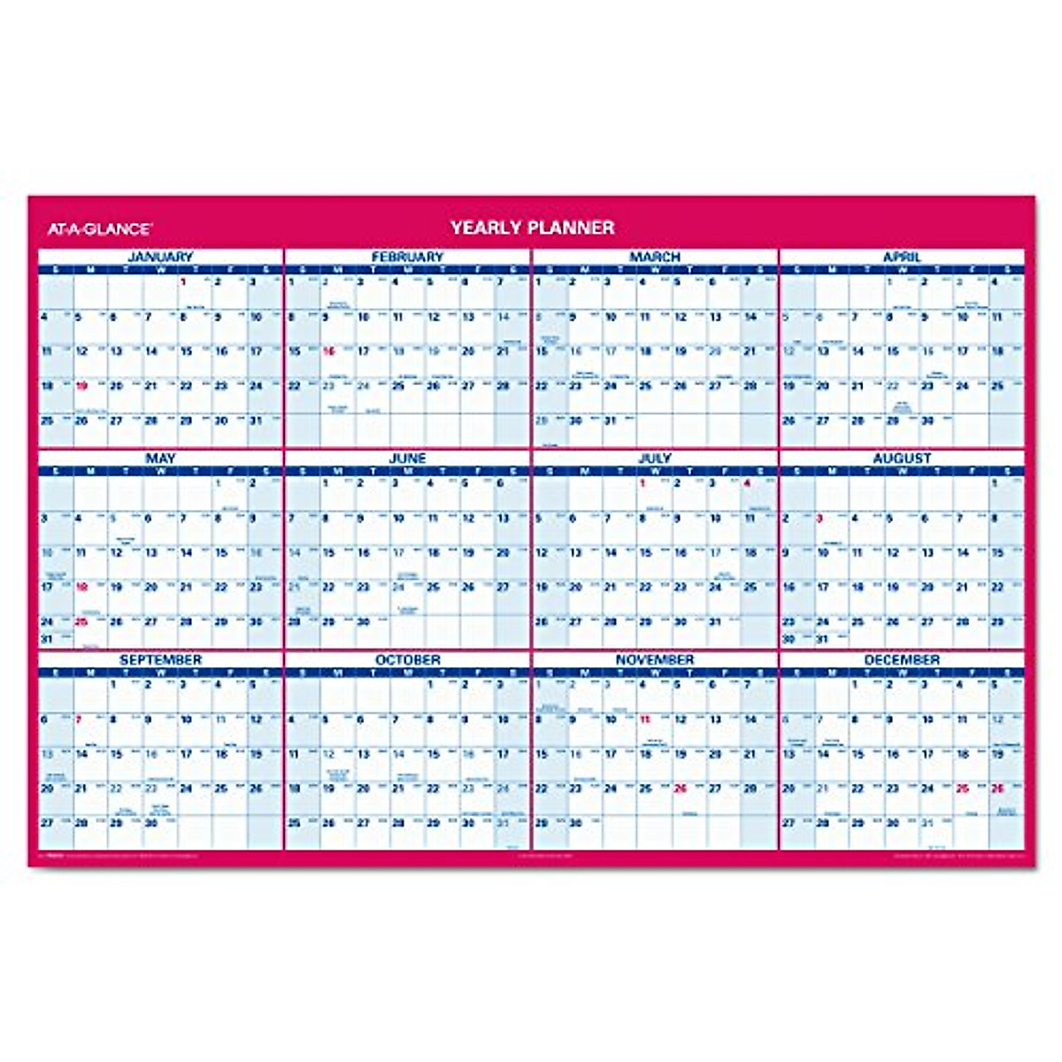 AT-A-GLANCE Vertical/Horizontal Wall Planner, 48 x 32 Inches, White and Cream, 2011 (PM326-28)