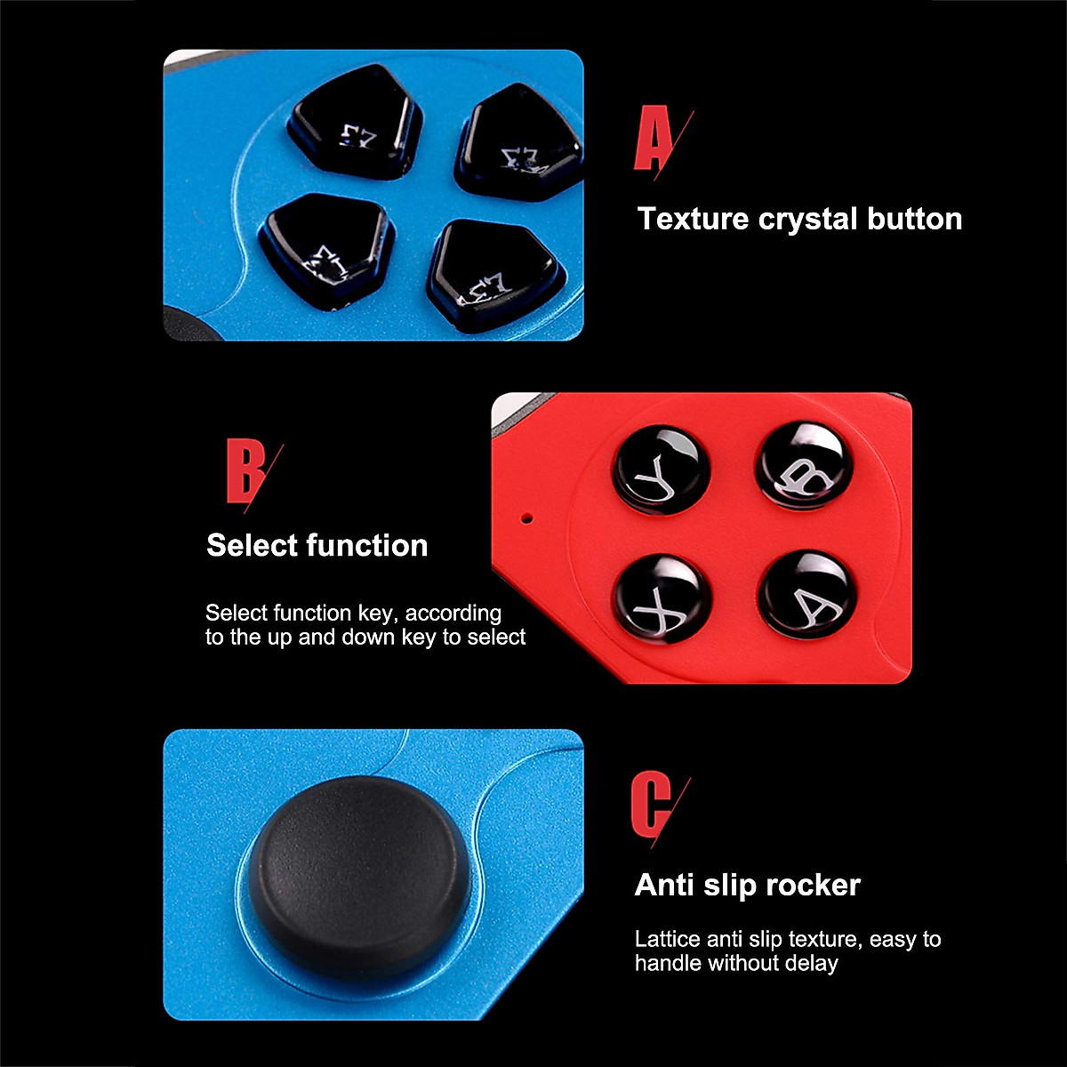Domary X12 Plus Integrated 7 Inch Video Game Console for 1000 Games 16GB Portable Dual Joystick Game Controller Spupport AV Output TF Card Music E-book