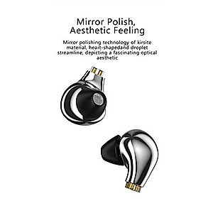 H HIFIHEAR BLON BL03 in Ear Earphone,10mm Carbon Diaphragm Dynamic Drive in Ear Earphone, Metal Shell Bass HiFi DJ in Ear Monito with 2pin Detachable Cable
