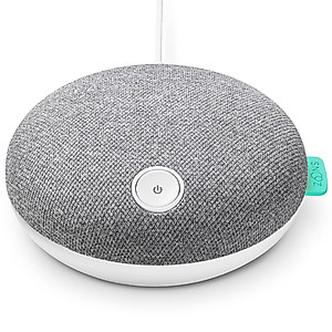 SNOOZ Button - White Noise Sound Machine - Non-Looping White Noise, Pink Noise, and Fan Sounds Plus Bluetooth Speaker - Charcoal