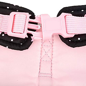 Zunea No Pull Small Dog Girl Harness Dress Escape Proof Cat Kitten Vest Harness Leash Set Step-in Soft Cotton Padded Polka Dot Jacket Chihuahua Puppy Clothes with Cute Bow for Walking Black M