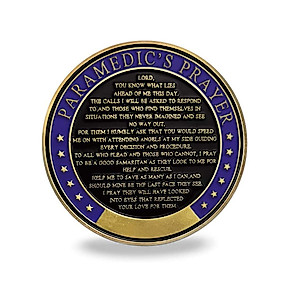 EMT EMS Paramedic's Prayer Coin Emergency Medical Services Medic Challenge Coin