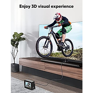 oldboytech 4K Micro HDMI to HDMI Cable Adapter, Exclusive Aluminum Alloy Shell/Nylon Braid/Gold-Plated (Male to Male) 4K/8K/60HZ/3D Grey Compatible with Hero, Sport Camera 6FT