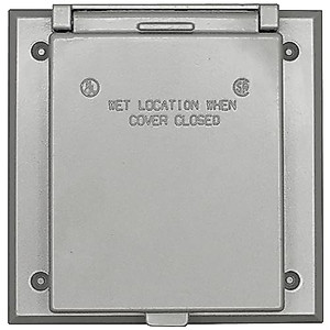 Sigma Electric, Gray 14321 2-Gang 20-50 Amp Outlet Cover, Size