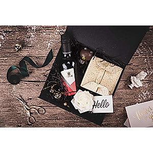 WRAPAHOLIC 2Pcs Black Gift Box 8.3x6.5x3.1 Inches, Collapsible Gift Box with Magnetic Closure for Party, Wedding, Gift Wrap, Bridesmaid Proposal, Storage