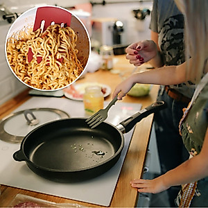 2pcs Silicone Flexible Forks, Large Silicone Cooking Fork Heat Resistant, Multifunctional Nonstick Blending Fork for Cooking Utensil for Kitchen Stir Mix Mash (Gray Green, Dark Green)