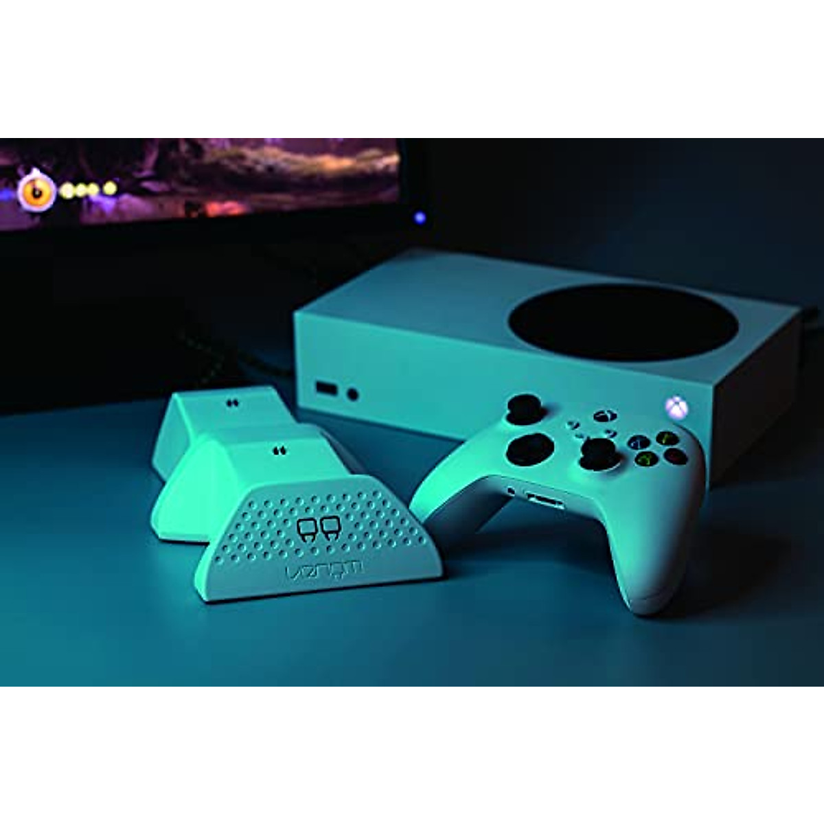 Venom Twin Charging Dock with 2 x Rechargeable Battery Packs - White