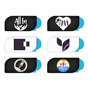 100PCS Custom Bulk Laptop Camera Cover Slide Personalized Webcam Cover Logo Text Computer Phone MacBook Privacy Cover Slide Promotion Items Promption Gift (Shape 1)