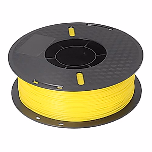 3D Printer Roll Filament, Smokeless Plastic Shell 1kg Spool 1.75mm PLA Print Filament High Accuracy for Industrial Devices(Yellow)