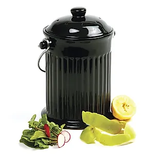 Norpro Ceramic Compost Keeper, Black (93EB)