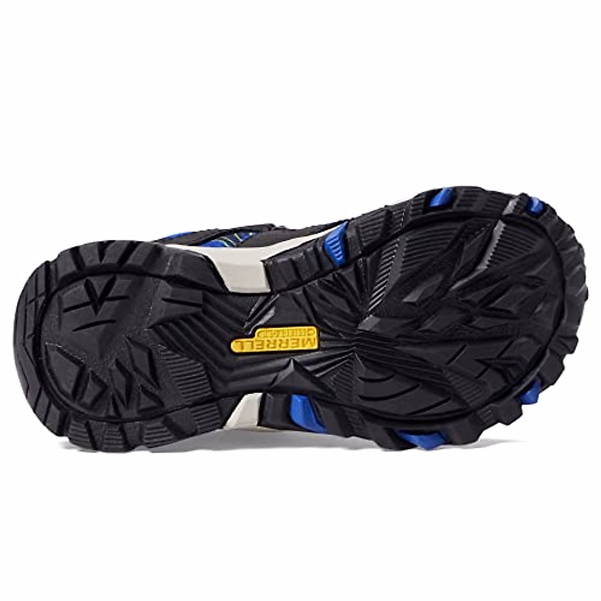 Merrell Trail Quest Hiking Shoe, Blue/Black/Yellow, 3 US Unisex Big Kid