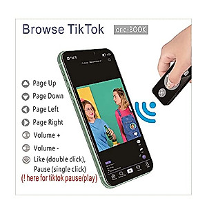 Mars Fox BT Multimedia Music Remote for Android System Smartphone Tablet Devices Tiktok Camera Remote(add Music Play Function) Must Turn on assistive Touch if iOS System Like ipad iPhone ect.