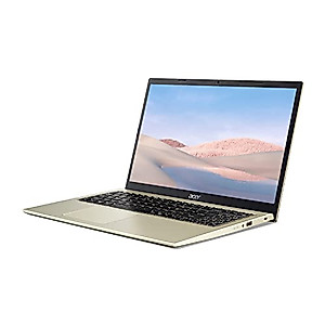 Acer Aspire Thin and Light Laptop, 15.6" FHD Display, Intel Celeron Dual-Core N4500 Processor, 8GB RAM, 256GB SSD, Webcam, WiFi, HDMI, Bluetooth, Windows 11, Safari Gold + One Year Office365
