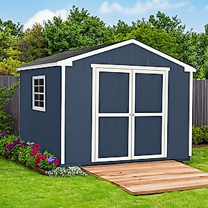 Handy Home Products Charleston Value Gable 10x8 Do-It-Yourself Wooden Storage Shed with Floor