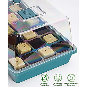 BIOMAND 1.5” Rockwool Starter Plugs for Hydroponics, Rockwool Grow Cubes, 2 Sheets of 49 Plugs, 98 Plugs Total