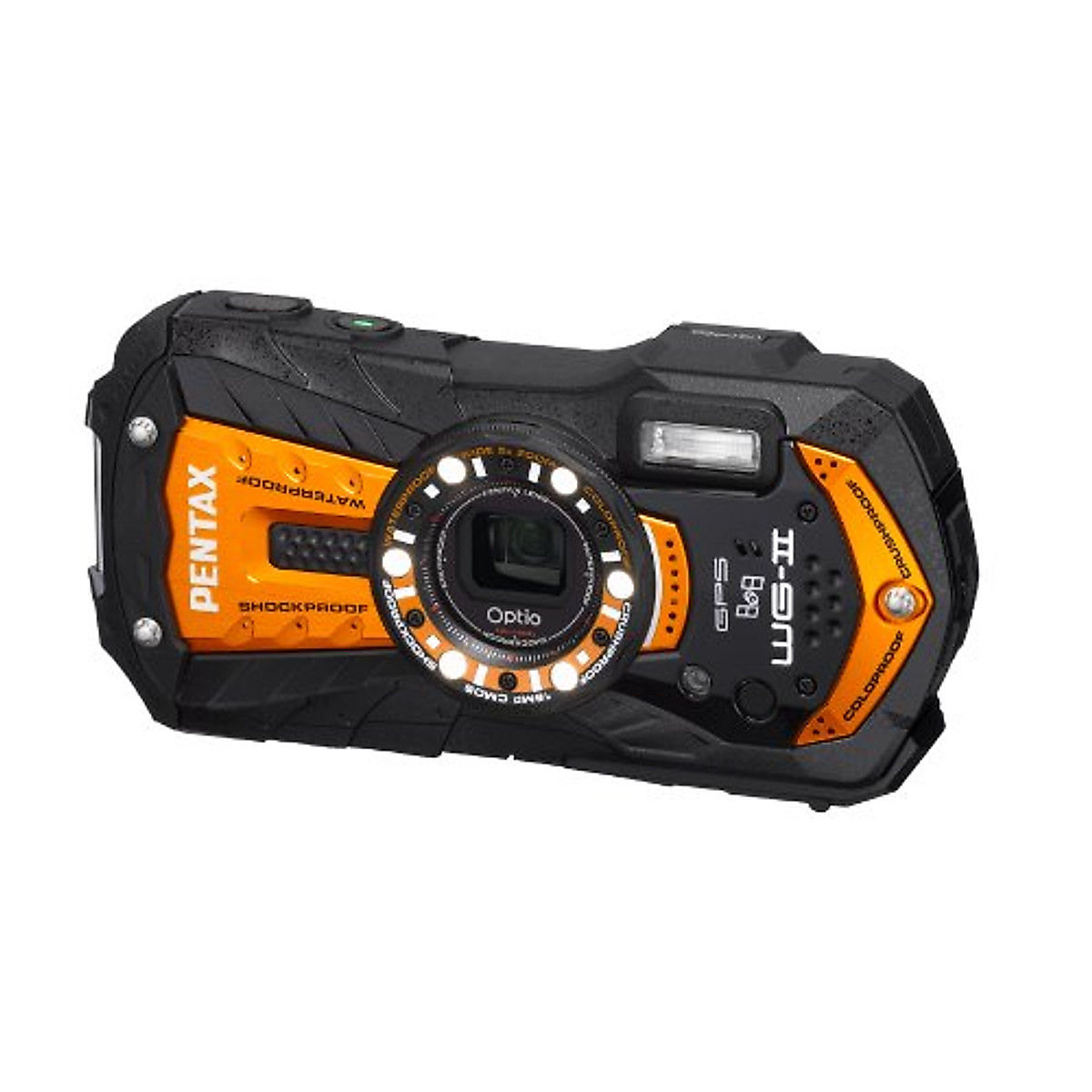Pentax Optio WG-2 GPS Orange Adventure Series 16 MP Waterproof Digital Camera with 5 X Optical Zoom and GPS