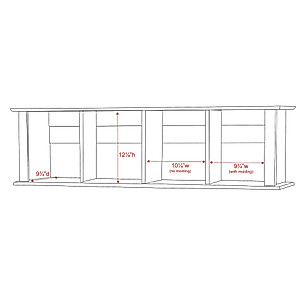 Prepac EHD-1348 Espresso Wall Mounted Desk Hutch