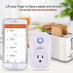 Jinvoo WiFi Smart Plug, Smart Outlet Compatible with Alexa and Google Assistant, TUyaSmart Life 2.4GHz Only WiFi Socket, Voice&Remote Control, Schedule Timer, No Hub Required, ETL&FCC, 2-Pack