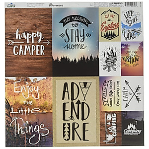 Reminisce (REMBC) Happy Camper Scrapbook Collection Kit, Multi Color Palette, 12x12 inches