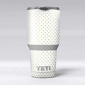 Design Skinz The Golden Micro Dot Pattern - Skin Decal Vinyl Wrap Kit Compatible with The Yeti Rambler Cooler Tumbler Cups