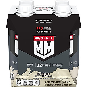 Muscle Milk Pro Series Protein Shake, Intense Vanilla, 4 Count