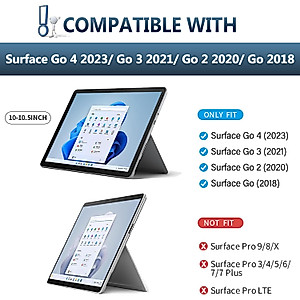 Wineecy Backlit Keyboard Case for Microsoft Surface Go 4 2023 /Go 3 2021 /Go 2 2020 /Surface Go 2018 Tablet,7 Colors Backlight Magnetic Detachable Wireless Keyboard with Premium PU Cover Case