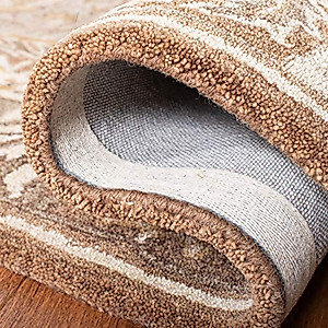 SAFAVIEH Anatolia Collection 8' x 10' Dark Grey / Brown AN558A Handmade Traditional Oriental Premium Wool Area Rug