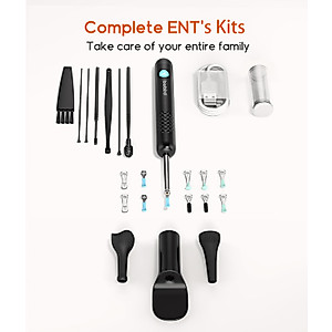 BEBIRD Ear Wax Removal Tool - R1 Upgraded Ear Cleaner with 1080P Camera, Smart Visual Earwax Remove Kits with 7 Pcs Ear Set for Daily Ear Pick, 6 LED Lights, 5 Types of Ear Scoop Ear Tips Replacement