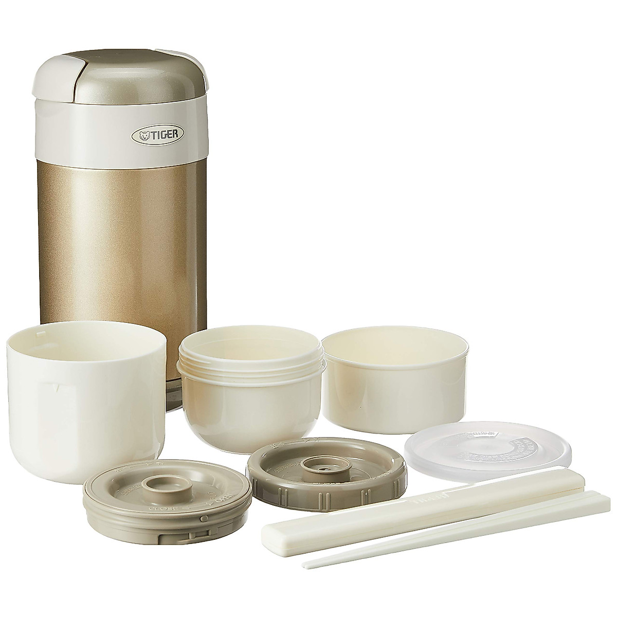 Tiger LWR-A092 Thermal Lunch Box, Champagne Gold