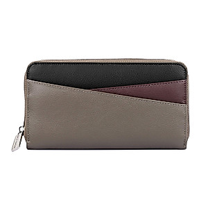 Karla Hanson RFID Blocking Wanda Leather Wallet (Taupe Multi)