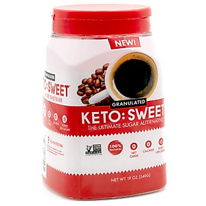 KETO:SWEET Ultimate Keto Sugar Alternative, Resealable Jar 19 Oz