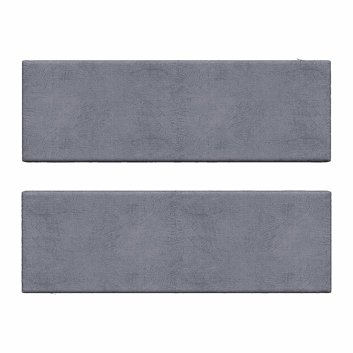 Ambesonne Faux Suede Bench Cushion Set of 2, Digitally Printed Weathered Texture, Standard Size Foam Pad with Decorative Fabric Cover for Kitchen Bedroom & Outdoors, Grey, 45" x 15" x 2"